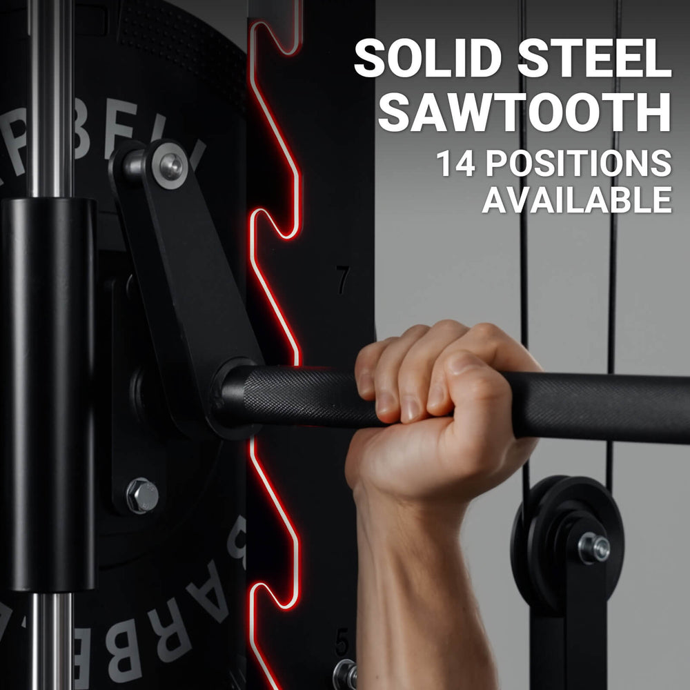 GMWD All-In-One Smith Machine with Functional Trainer, 1:1 Ratio Pulley ...