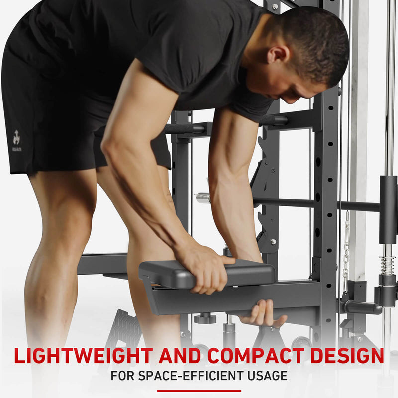 GMWD All-In-One Smith Machine with Functional Trainer, 1:1 Ratio Pulley ...