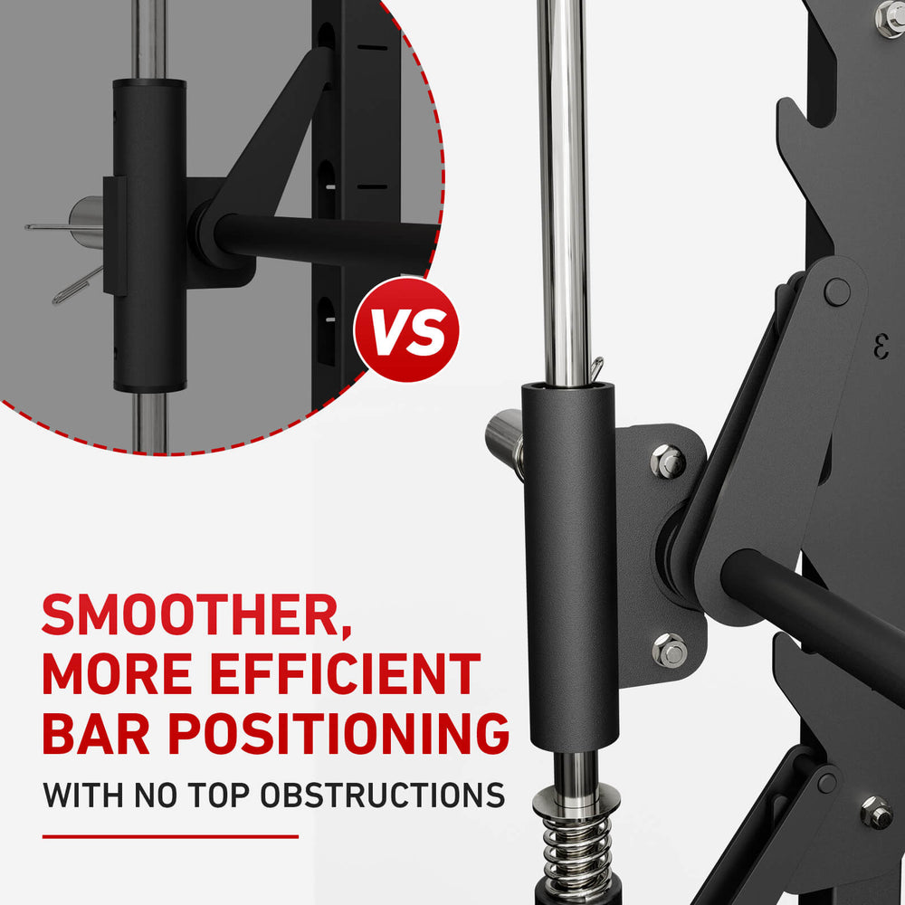 GMWD All-In-One Smith Machine with Functional Trainer, 1:1 Ratio Pulley ...