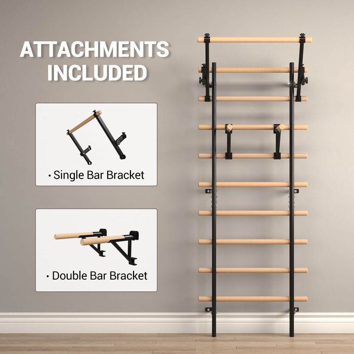 GMWD Swedish Ladder Stall Bars Freestanding Rehab Calisthenics Pilates ...