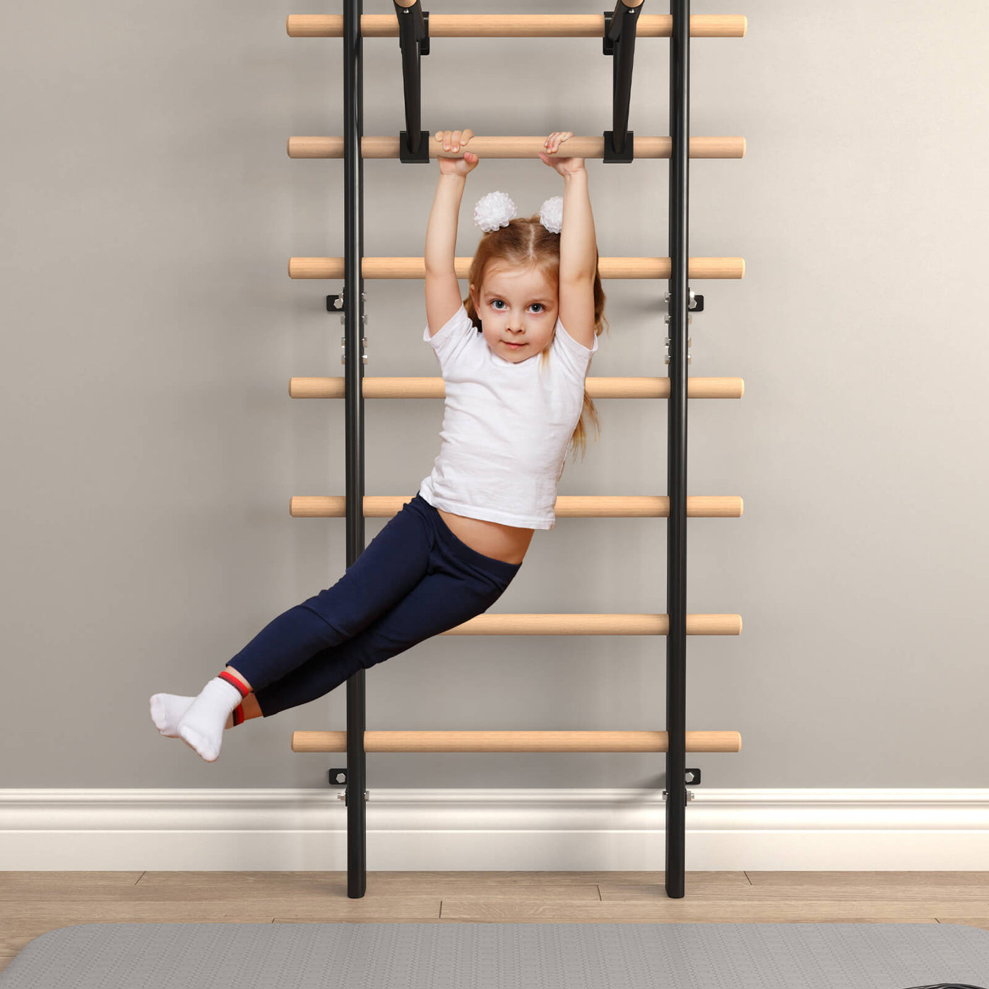 GMWD Swedish Ladder Stall Bars Freestanding Rehab Calisthenics Pilates ...