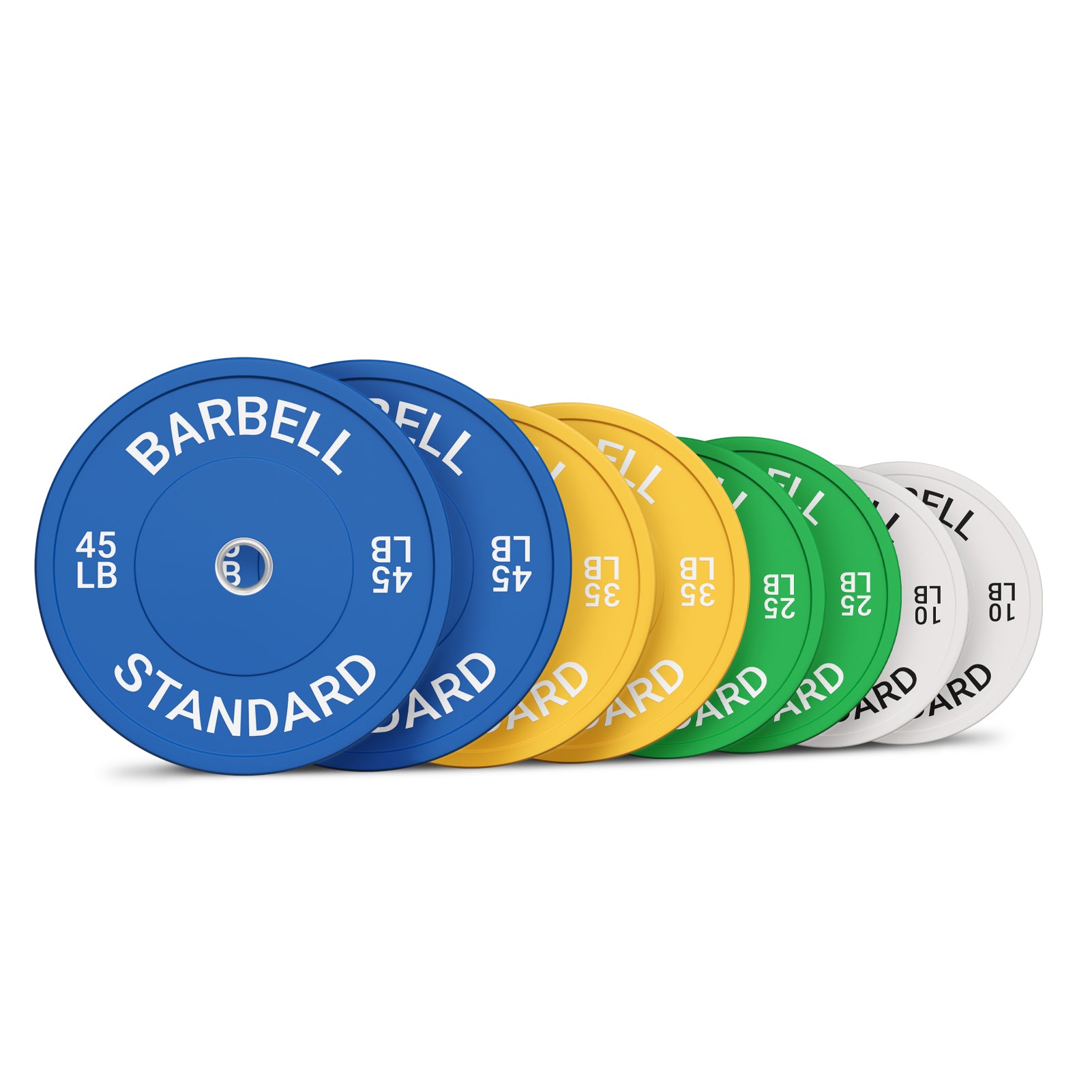 GMWD 230LB Color Bumper Plates Combo, Home Gym Rubber Weight Plates