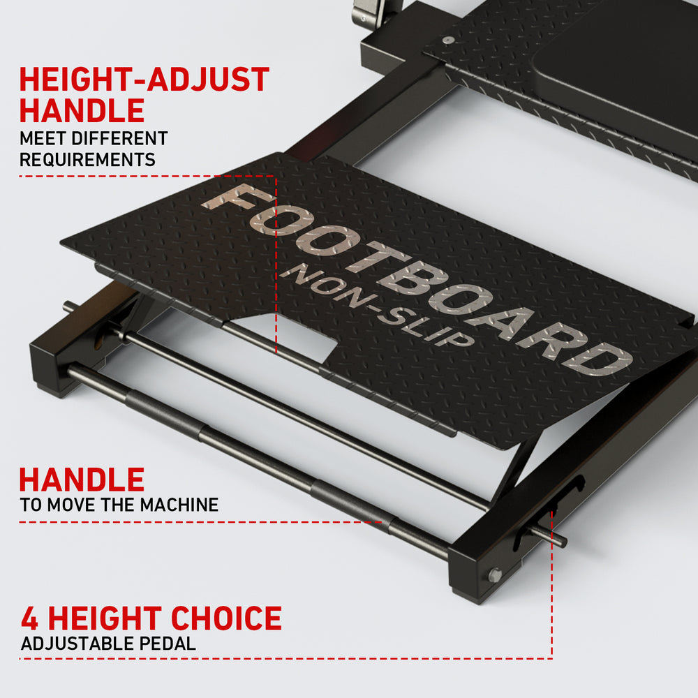 GMWD Hip Thrust Machine 800LB Plate-Loaded Glute Drive Machine For Butt ...