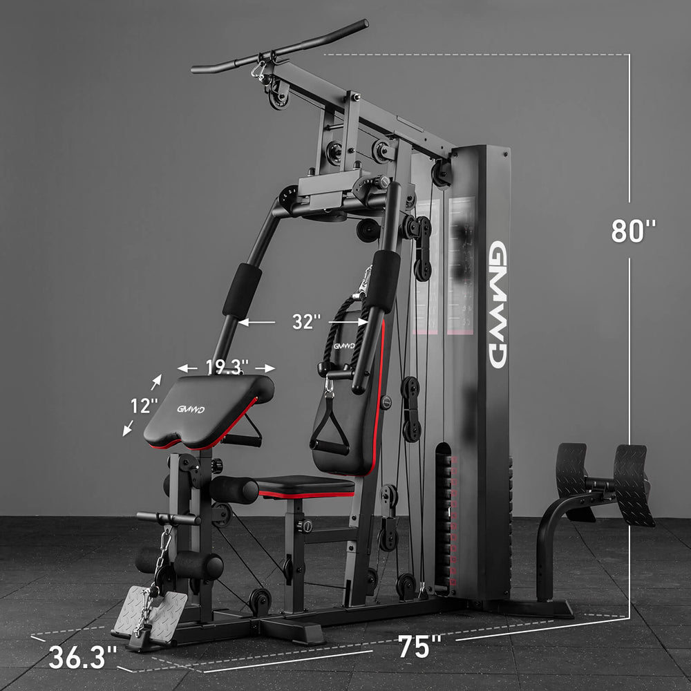 GMWD Multi Gym Station with Weight Stack, Multi-Stack Gym Systems
