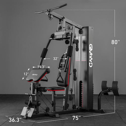 GMWD Multi Gym Station with Weight Stack, Multi-Stack Gym Systems