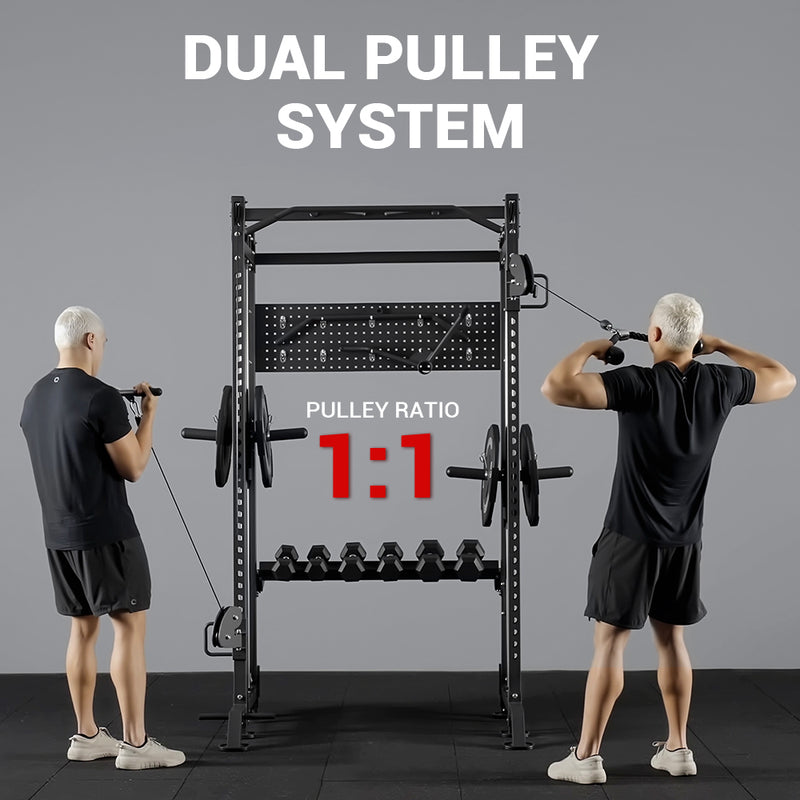 Plate Loaded Half Rack with Functional Trainer - GMWD