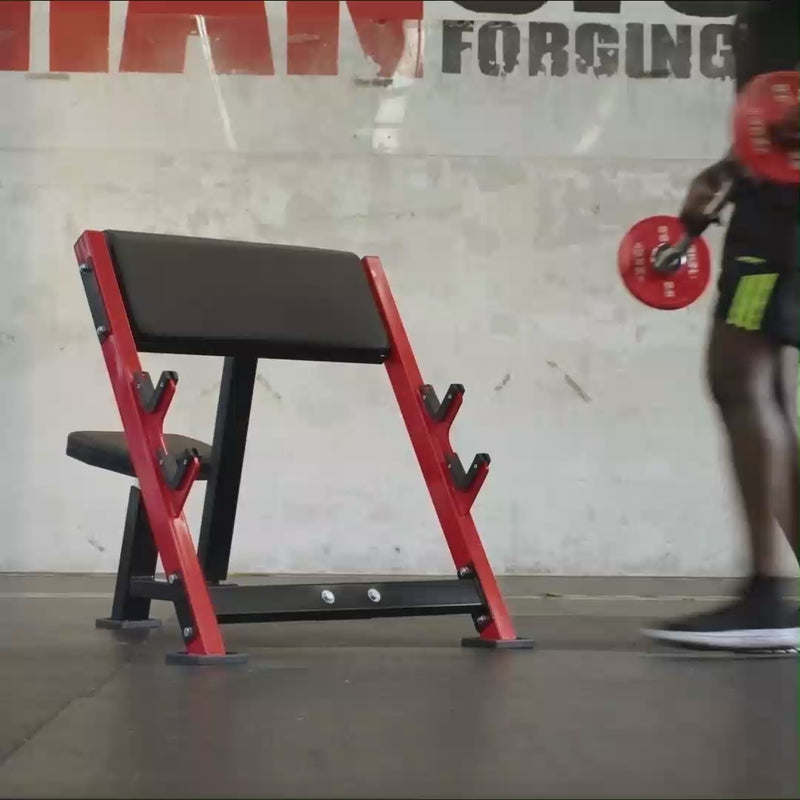 GMWD Adjustable Arm Curl Machine, Preacher Curl Bench 400LBS Bicep Curl ...