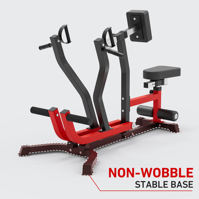 Seated Row / Back Extension Machine, 400LB Plate-Loaded - GMWD